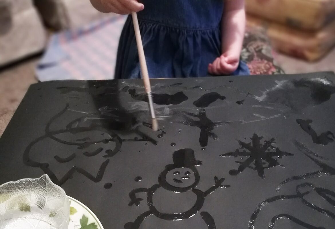 Epsom Salt Painting For Kids | How to Make Epsom Salt Snow